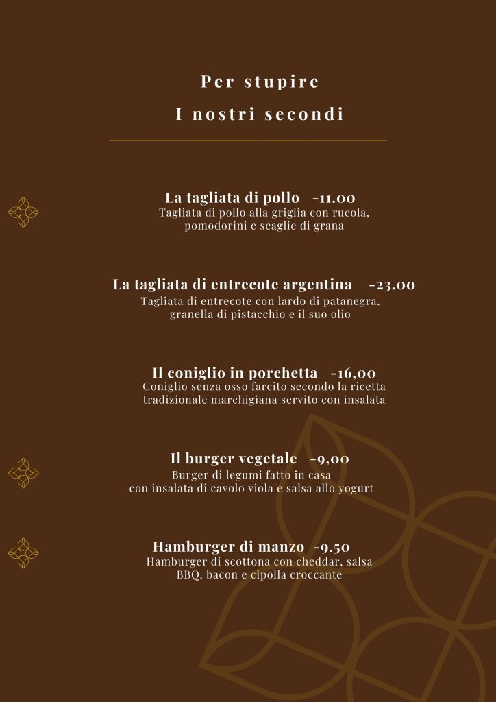 Menù Ristorante Centrale - Centrale Macerata Menù Ristorante