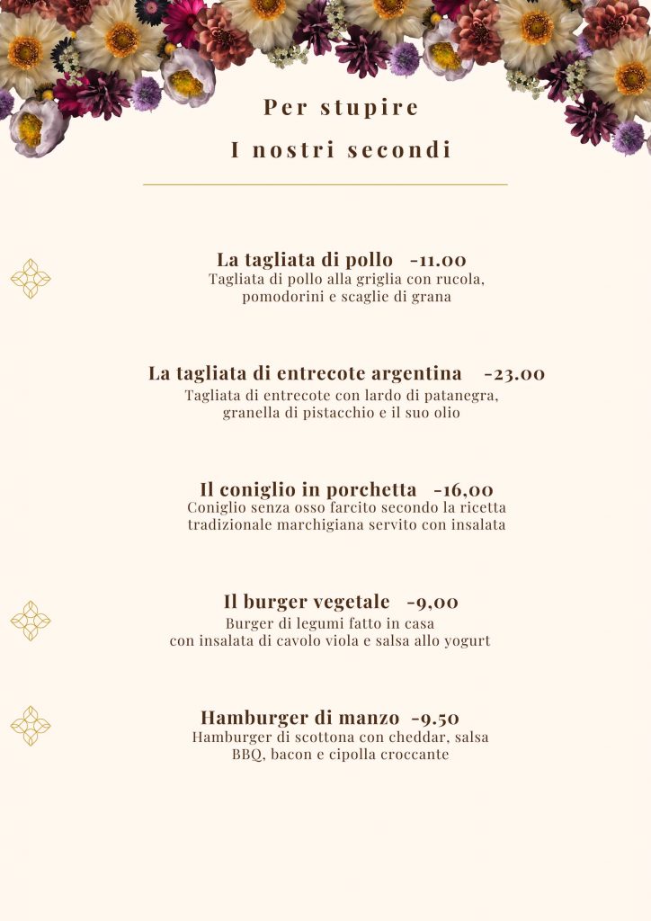 Menù Ristorante Centrale - Centrale Macerata Menù Ristorante