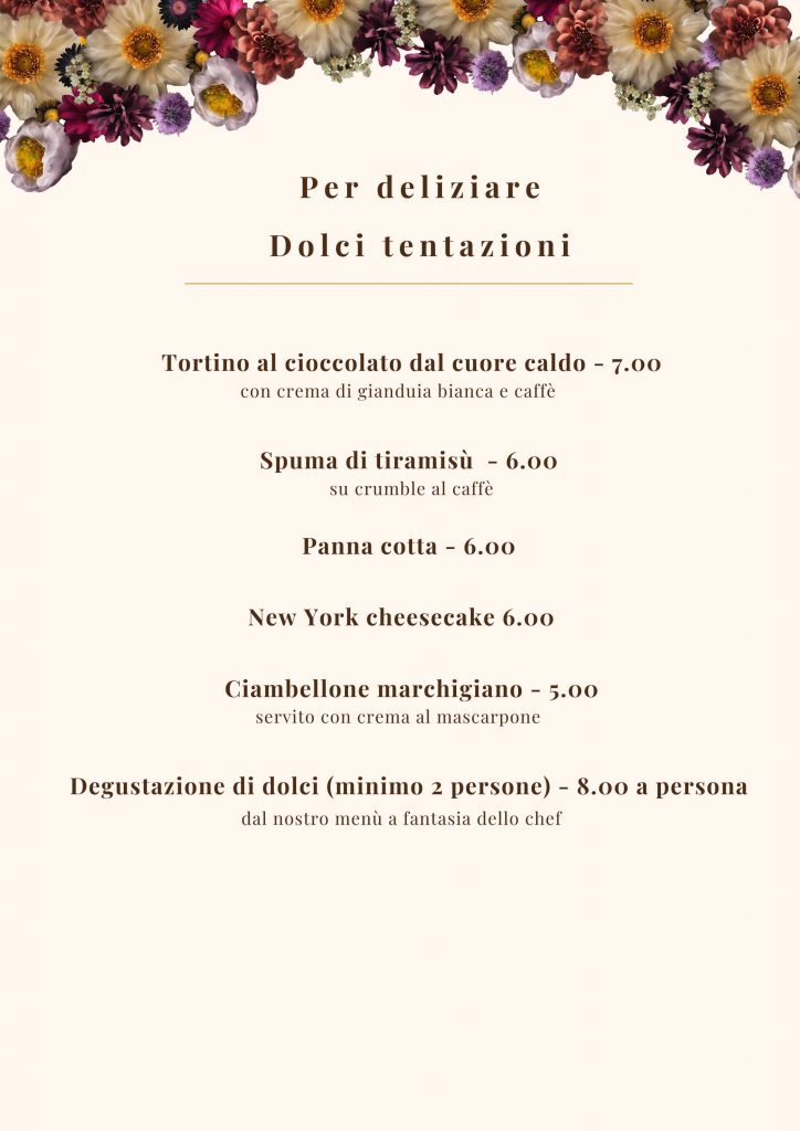 Menù Ristorante Centrale - Centrale Macerata Menù Ristorante